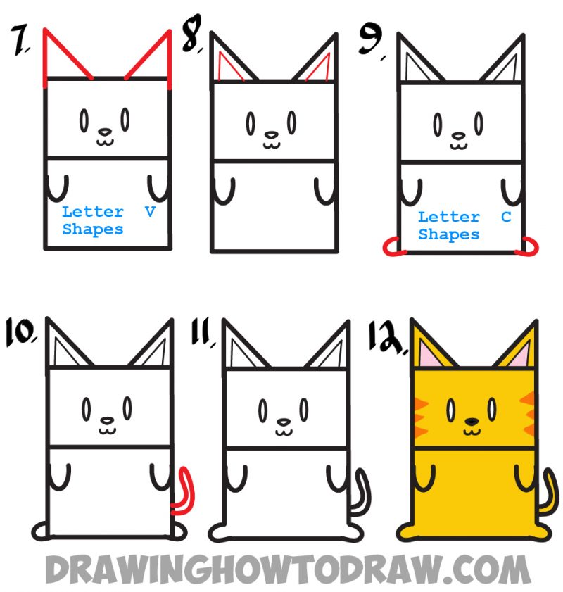 Huge Guide to Drawing Cartoon Characters from Uppercase Letter E – Easy ...
