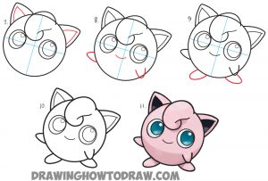 How to Draw Jigglypuff from Pokemon – Easy Step by Step Drawing ...