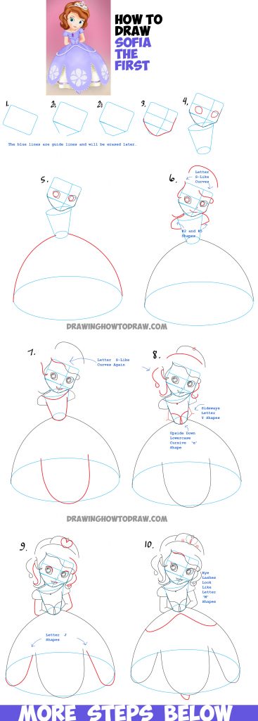 How to Draw Sofia from Sofia the First – Easy Step by Step Drawing ...