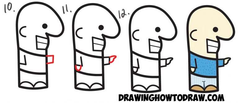 How to Draw Cute Cartoon Characters from Semicolons – Easy Step by Step ...