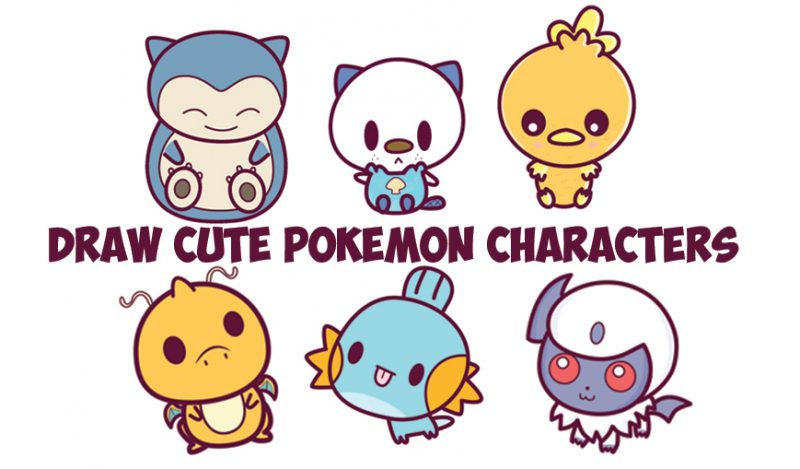 How to Draw Cute Baby Chibi Pokemons - Huge Kawaii Pokemon Tutorial Guide - How to Draw Step by ...