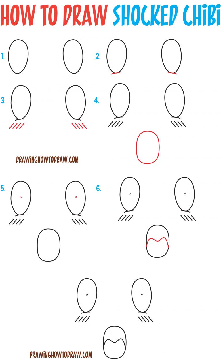 How to Draw Dazed / Confused / Surprised / Shocked / Scared Chibi ...