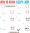 How to Draw Tired / Sleepy / Exhausted Chibi Expressions – Easy Step by ...