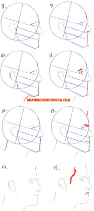 How To Draw A Face From The Side Profile View Male Man Easy Step By How To Draw A Face From The Side Profile View Male Man Easy Step By