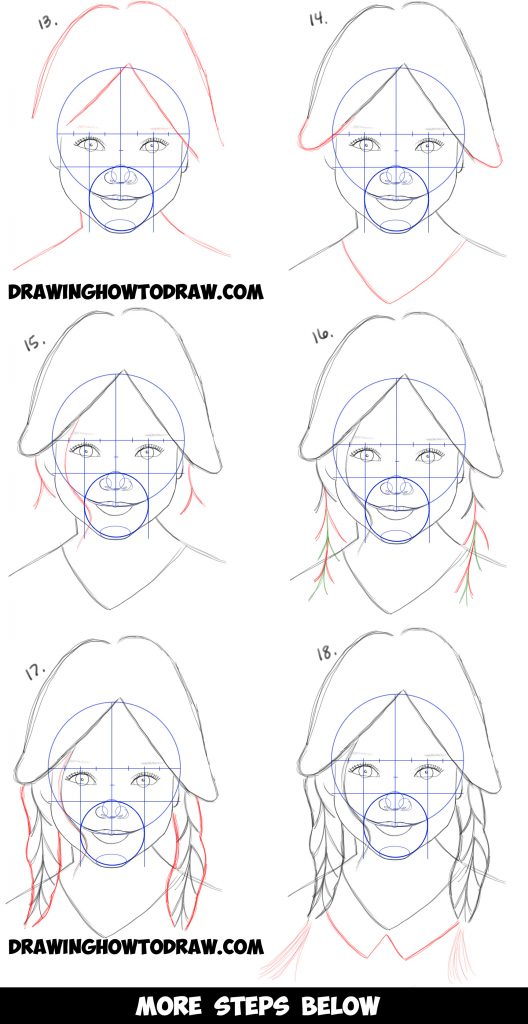 How to Draw a Realistic Cute Little Girl’s Face/Head Step by Step ...