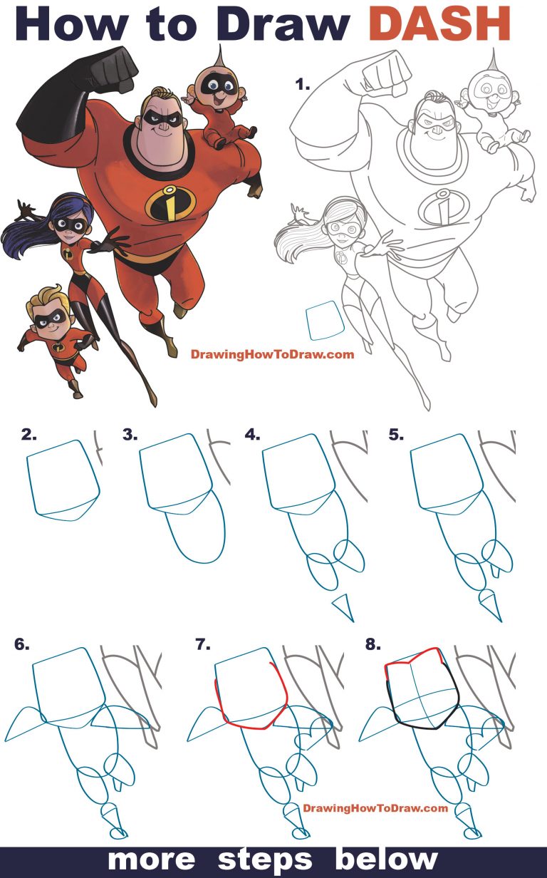 How to Dash from The Incredibles (Part 4 of Drawing The Incredibles 2 ...