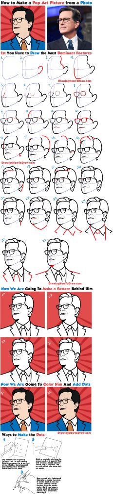 How to Turn a Photo into a Comic Style Pop Art Picture (Stephen Colbert ...