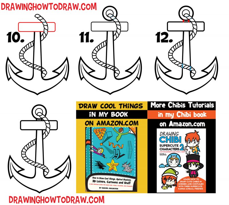How to Draw an Anchor Easy Step by Step Drawing Tutorial for Beginners ...