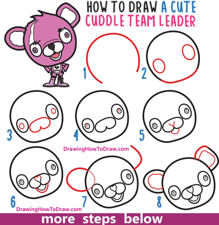 How to Draw a Cute Cuddle Team Leader from Fortnite – Easy Step by Step ...