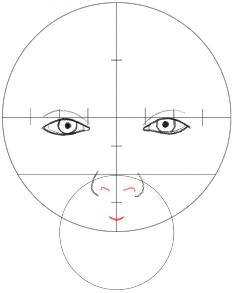 How to Draw a Face in Basic Proportions – Drawing Beautiful Female Face ...
