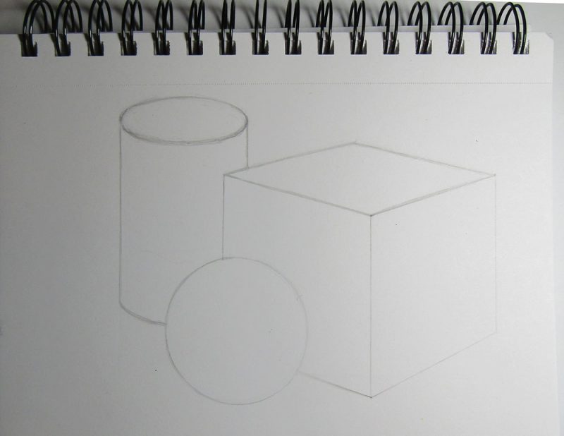 How to Draw a Still Life with Basic Geometric Shapes (Cube, Sphere, and ...