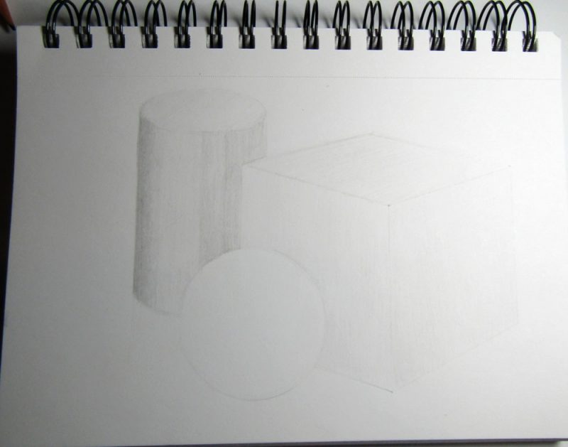 How to Draw a Still Life with Basic Geometric Shapes (Cube, Sphere, and ...