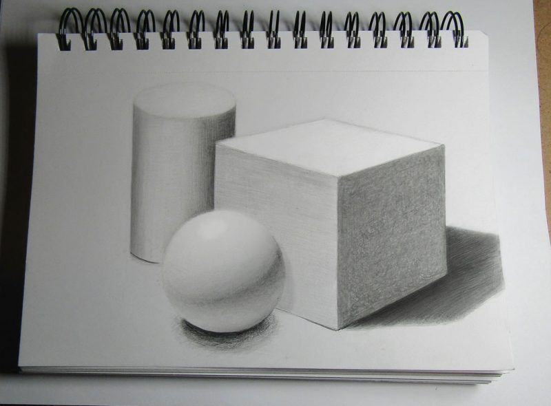 How to Draw a Still Life with Basic Geometric Shapes (Cube, Sphere, and ...