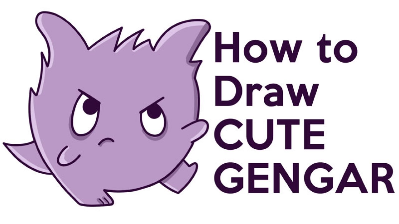 How To Draw Gengar From Pokmon Really Easy Drawing Tutorial Drawing