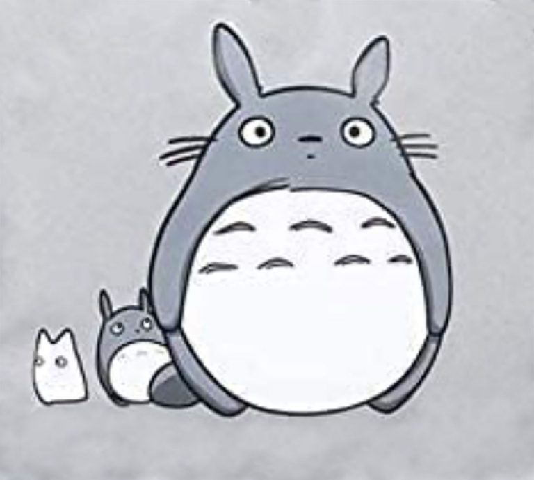 How to Draw Totoro and Baby / Mini Tototoros (White and Light Blue ...