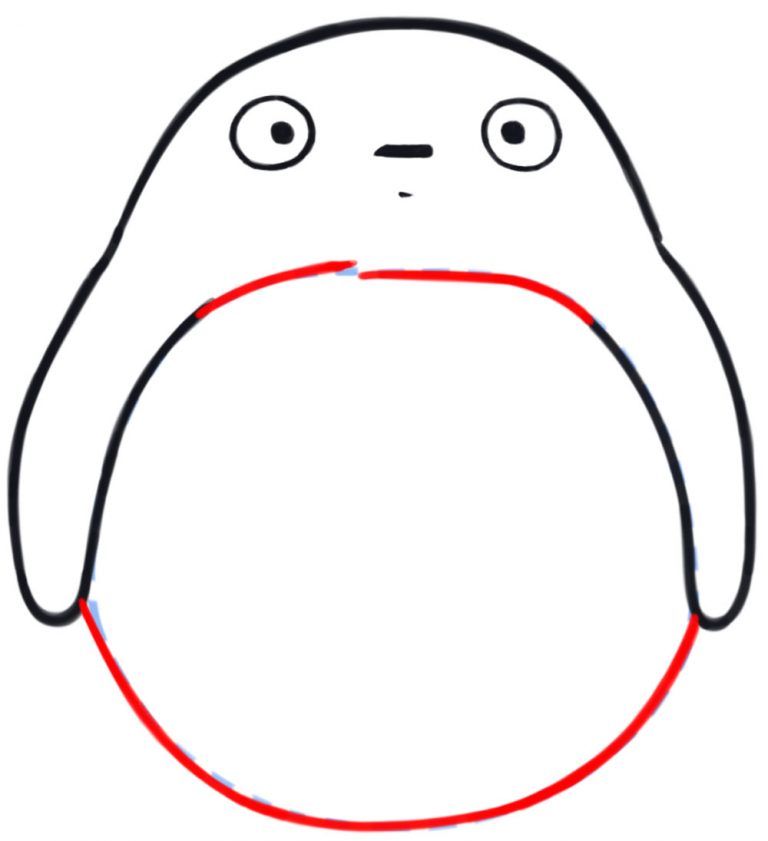 How to Draw Totoro and Baby / Mini Tototoros (White and Light Blue ...