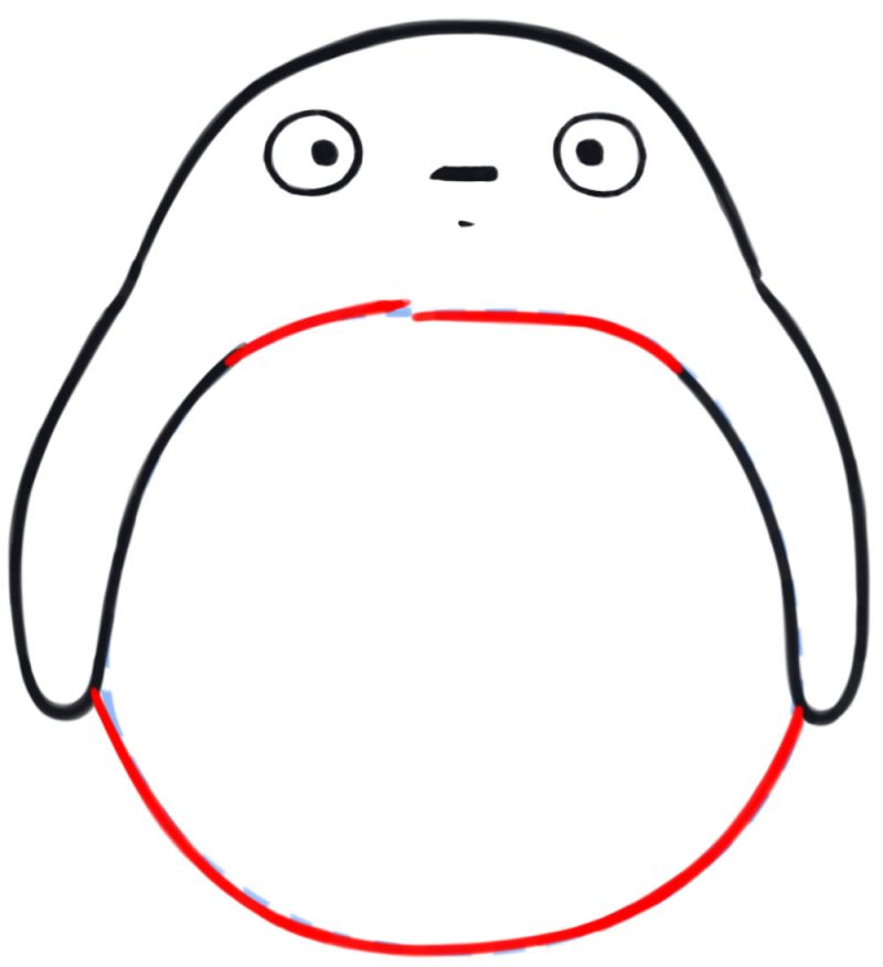 How to Draw Totoro and Baby / Mini Tototoros (White and Light Blue ...