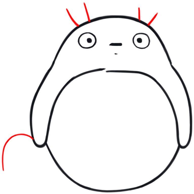 How to Draw Totoro and Baby / Mini Tototoros (White and Light Blue ...