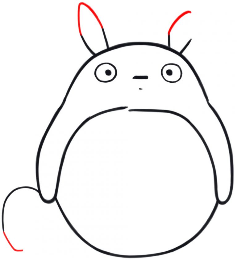 How to Draw Totoro and Baby / Mini Tototoros (White and Light Blue ...