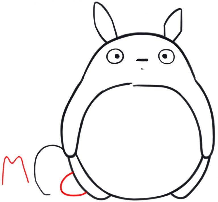 How to Draw Totoro and Baby / Mini Tototoros (White and Light Blue ...