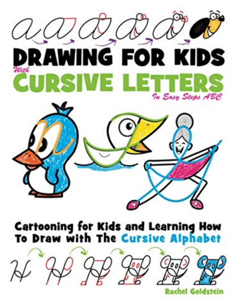 Drawing for Kids by Turning Cursive Letters into Cartoons – How to Draw ...
