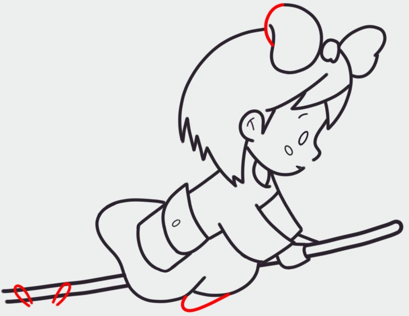 How to Draw Kiki and Jiji Riding a Broom (Cute Chibi / Kawaii) from ...