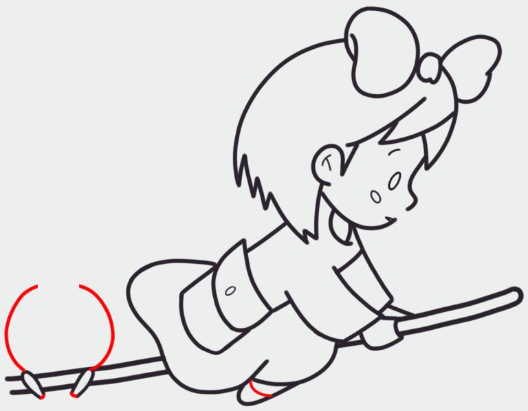 How to Draw Kiki and Jiji Riding a Broom (Cute Chibi / Kawaii) from ...