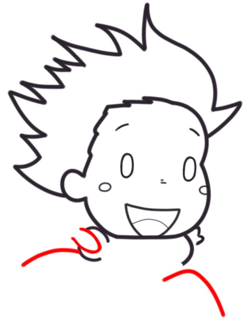 How to Draw Cute (Kawaii / Chibi) Ponyo Running in Human Form Easy Step ...