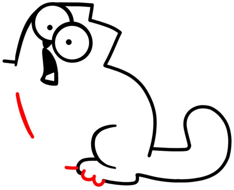 How to Draw Simon’s Cat (The cat from Simon’s Cat) – Easy Step by Step ...