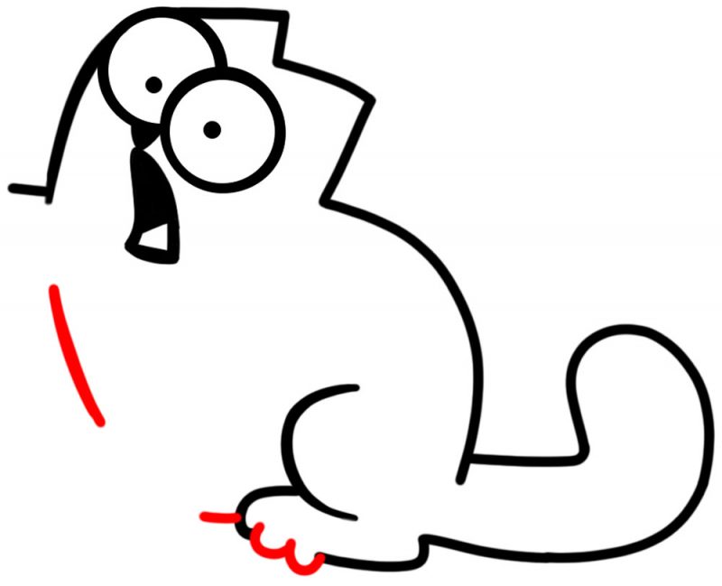 How to Draw Simon’s Cat (The cat from Simon’s Cat) – Easy Step by Step ...