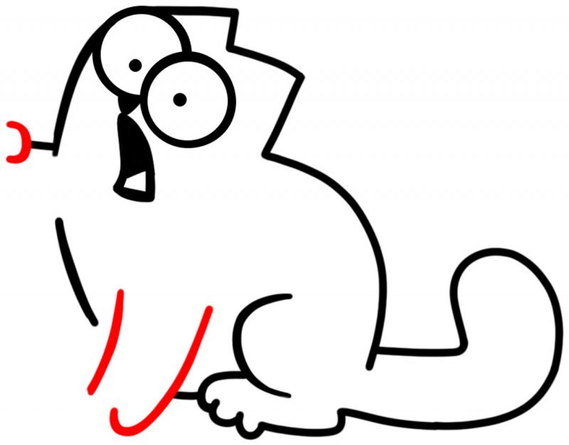 How to Draw Simon’s Cat (The cat from Simon’s Cat) – Easy Step by Step ...