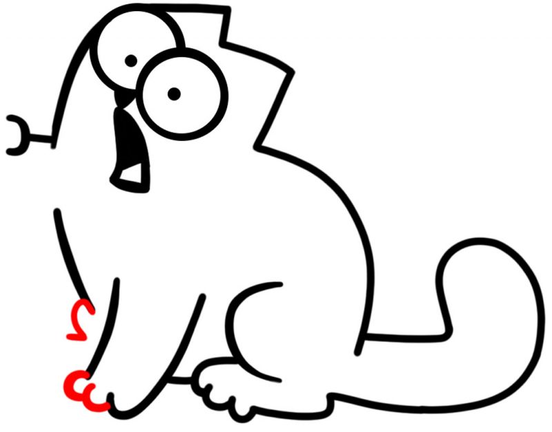 How to Draw Simon’s Cat (The cat from Simon’s Cat) – Easy Step by Step ...