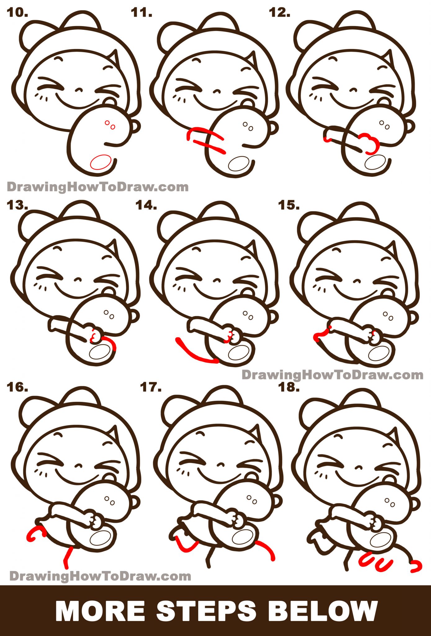 How to Draw Lemon & Sugar (Cute Cartoon Girl Over-Hugging Dog) Web ...