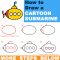 How to Draw a Cartoon Submarine Easy Step-by-Step Drawing Tutorial for ...