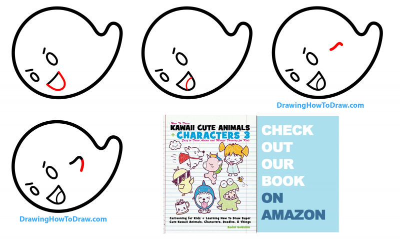 How to Draw Boo from Super Mario Bros (Kawaii / Chibi Style) – Step-by ...